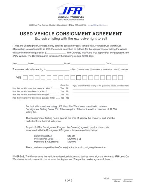 Simple Consignment Agreement Template Simple Consignment Agreement Template
