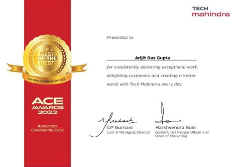 Lovetobetechm Aceawards Techmahindra Gratitude Trust Arijit Das