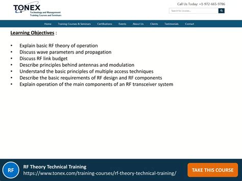 Rf Radio Frequency Theory Technical Training Pptx