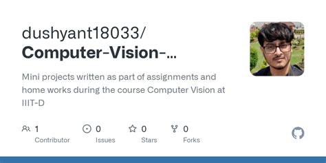 Github Dushyant18033computer Vision Projects Mini Projects Written