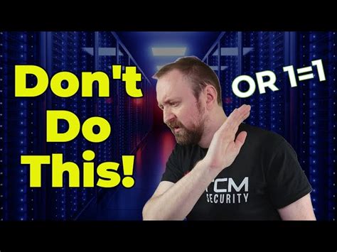 Free Video Avoiding Or 11 In Sql Injections From Cyber Mentor Class Central