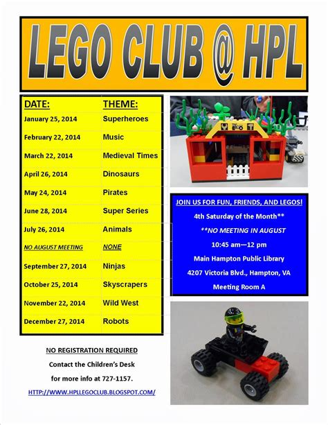 Lego Club Hampton Public Library 2014 Hpl Lego Club Themes