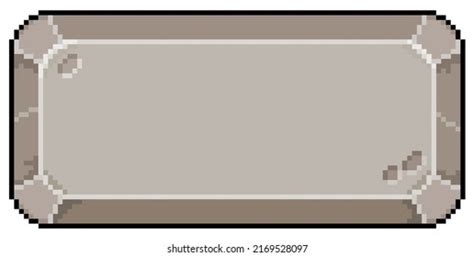 Pixel Art Stone Style Button Game Stock Vector Royalty Free 2169528097 Shutterstock