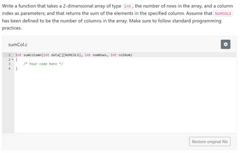 Solved Write A Function That Takes A Dimensional Array Of Chegg Com