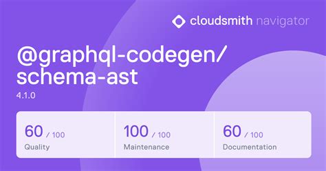 Graphql Codegenschema Ast 410 Npm Package Quality Cloudsmith Navigator