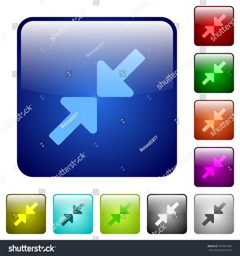 Set Of Color Resize Small Glass Web Buttons Royalty Free Stock