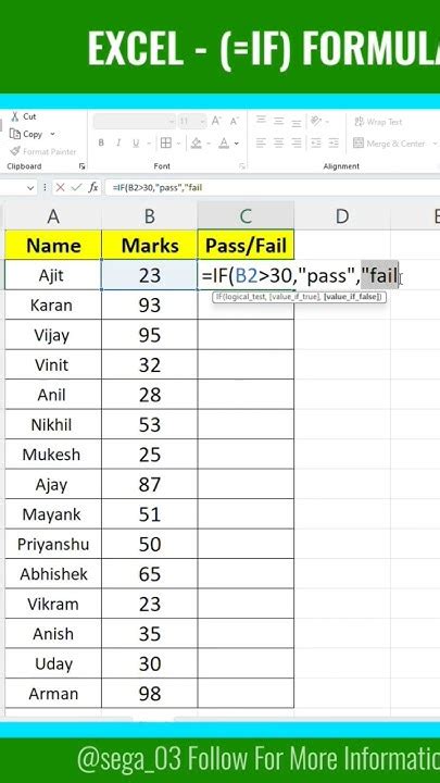 excel pass and fail method 🔥 excelformula exceltips youtube