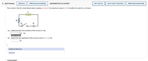 Solved Points DETAILS PREVIOUS ANSWERS OSUNIPHYS Chegg