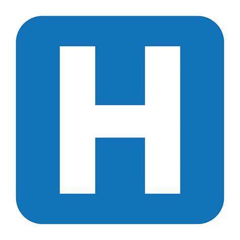 153100 Hospital Sign H Using Medical Icons Color Stock Illustrations