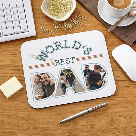 Lets Make Memories Personalized Worlds Best Dad Photo Mouse Pad
