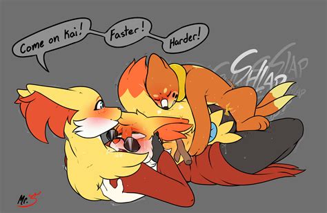 Rule 34 Anthro Blush Braixen Buizel Delphox Doggy Style Ejaculation Female From Behind