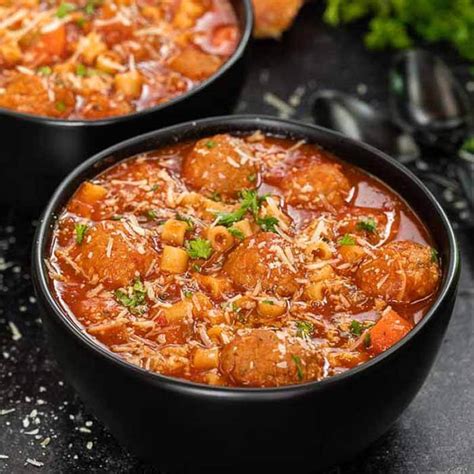 Crock Pot Italian Meatball Soup Easy Comfort Food Recipe