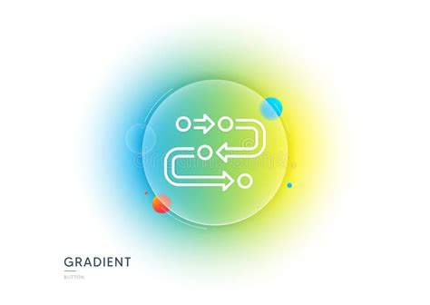 Methodology Line Icon Development Process Sign Gradient Blur Button