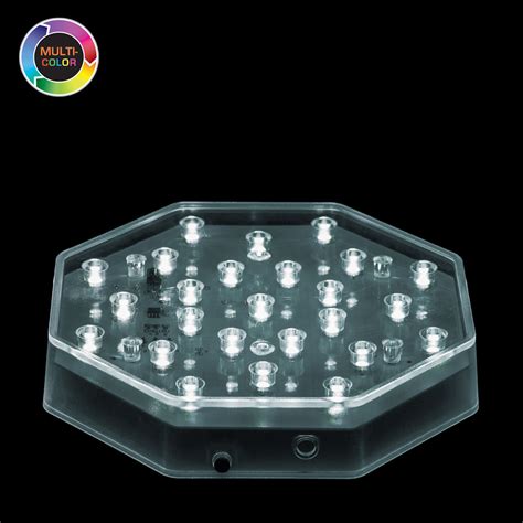 Remote Controlled Multi Color 6 Inch Octagon Led Light Base