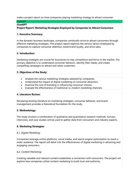 Chat Gpt Project Pdf Marketing Digital Marketing