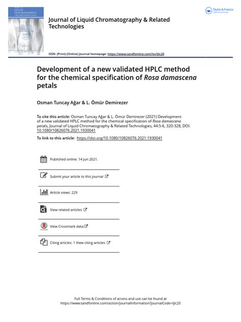 development of a new validated hplc method for the chemical
