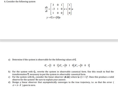 Solved Consider The Following System Chegg