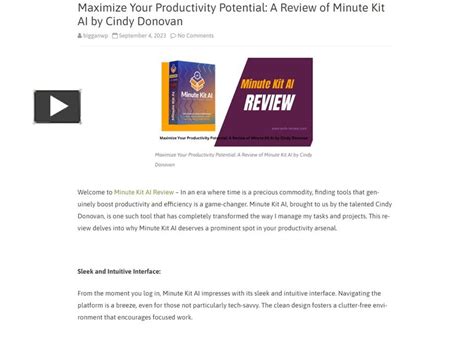 Ppt Maximize Your Productivity Potential A Review Of Minute Kit Ai By