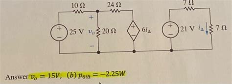 Solved 439a Use The Mesh Current Method To Find V0 In The