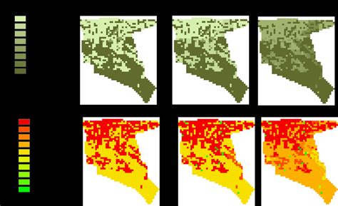a comparison of the spatial distribution of tree and shrub cover for
