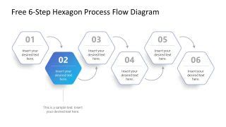 Free 6 Step Hexagon Process Flow Diagram Template For PowerPoint