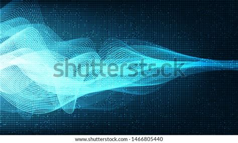 Blue Digital Sound Wave Earthquake Wave Stock Vector Royalty Free Shutterstock