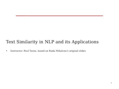 Pptx Text Similarity In Nlp And Its Applications Dokumentips