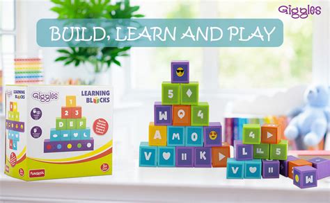 Funskool Giggles Learning Blocks Educational Blocks Teaches Alphabet Numbers Shapes And Colours