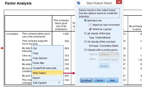 Spss Output Modify Change Output Tables From Syntax