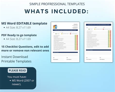Hvac Inspection Checklist Template Air Conditioning Ac Heating