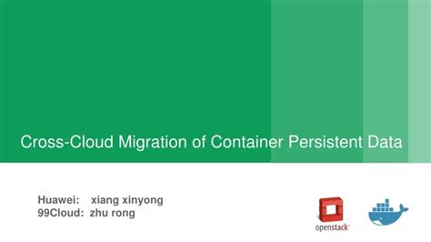 Ppt Cross Cloud Migration Of Container Persistent Data Powerpoint