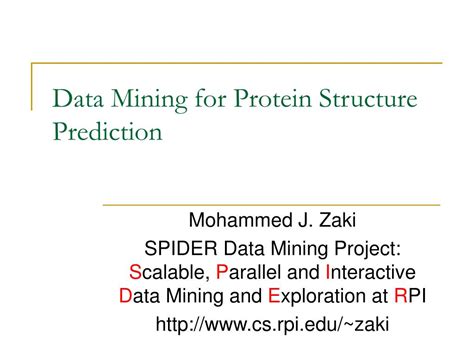 Ppt Data Mining For Protein Structure Prediction Powerpoint