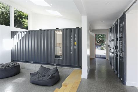 Shipping Containers Inside Split Level Home Seattle Washington R