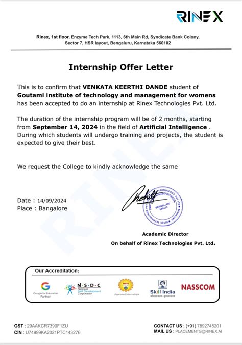 Hello Everyone 🤗 Iam Thrilled To Announce That Iam Going To Do An Internship At Rinex