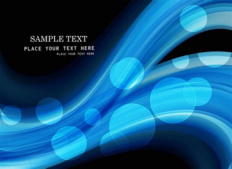 Abstract Vector Colorful Blue Wave Technology Background Vectors