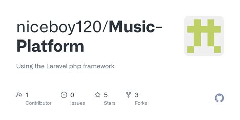 Github Niceboy Music Platform Using The Laravel Php Framework