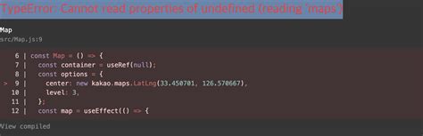 EIF 카카오 맵 api 사용 도중 TypeError Cannot read properties of undefined reading maps