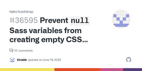 Prevent `null` Sass Variables From Creating Empty Css Variables · Issue