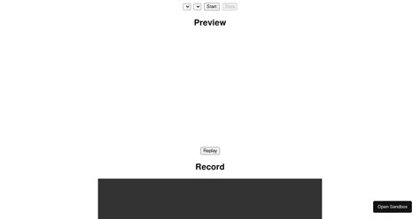 Record Webcam Codesandbox