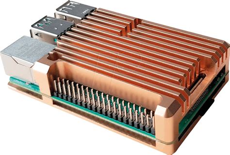 RPI CASE ALU CG Case For Raspberry Pi Aluminium Champagne Gold At Reichelt Elektronik