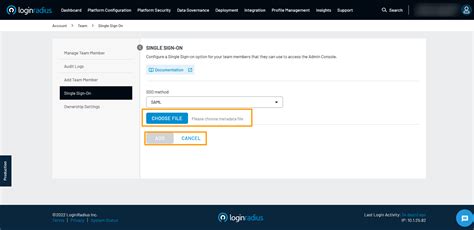setting up saml sso in admin console identity platform documentation