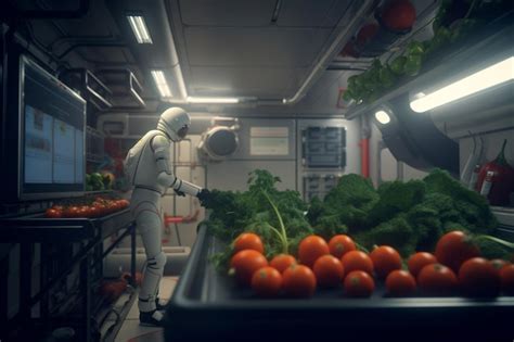 Premium Ai Image Futuristic Bot Exploring Agriculture In Other