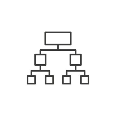 Classification Line Icon Isolated On White Vector Image