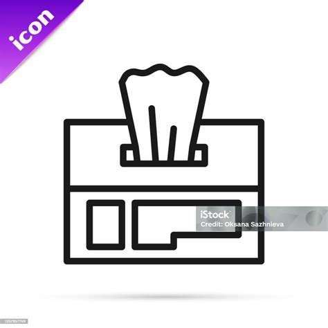 흰색 배경에 격리 된 검은 줄 젖은 와이프 팩 아이콘 벡터 일러스트레이션 가방에 대한 스톡 벡터 아트 및 기타 이미지 가방 가정 생활 건강한 생활방식 Istock