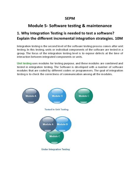 Sepm Module 5 Software Testing And Maintenance Pdf Software Testing