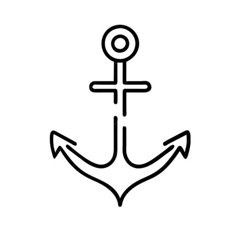 Anchor Icon Outline Gradient Premium Ai Generated Vector