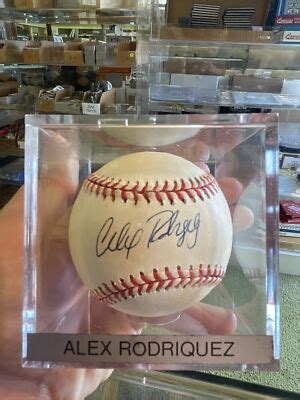 Alex Rodriguez Yankees Mariners Signed Oal Baseball Wcase Ebay