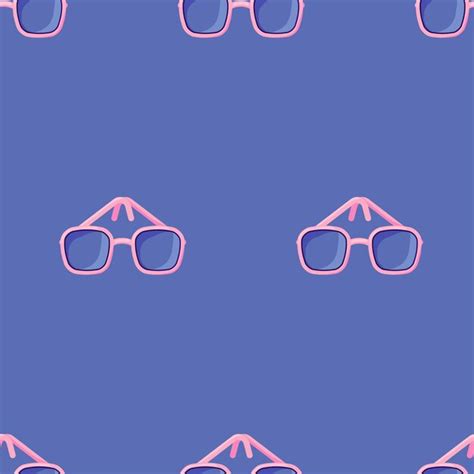 Premium Vector Colorful Seamless Summer Pattern With Sunglasses