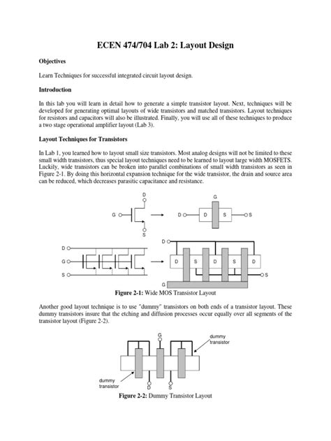 Vlsi Lab2 Download Free Pdf Capacitor Transistor