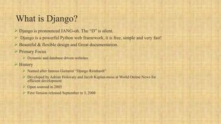 Django Introdcution PPT